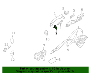 2021 Nissan Rogue Handle, Outside Stopper 82648-6RA0A | TascaParts.com