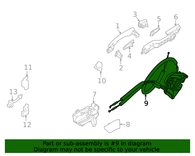 2021-2023 Nissan Rogue Lock Assembly 82500-6RR0A | OEM Parts Online
