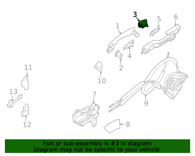 2021 Nissan Rogue Escutcheon 82646-6RA0A | Nissan Parts Store