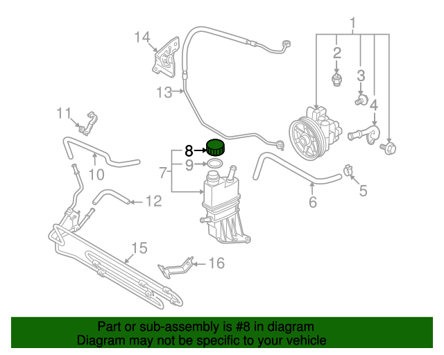 2006-2015 Mazda Power Steering Reservoir Cap GJ6A-32-691 | Mazda-Parts