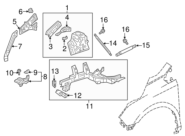 60613-THR-A00ZZ - Upper Rail 2018-2024 Honda Odyssey | Honda Parts Online