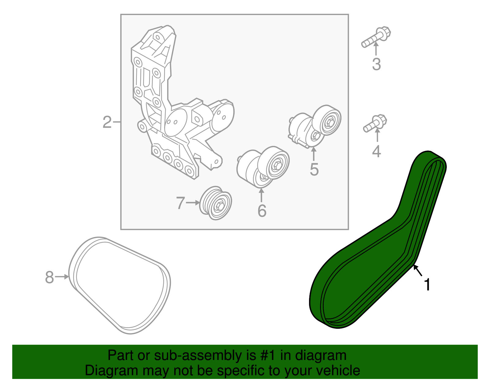 25212-2G652 - Serpentine Belt 2011-2016 Kia Optima | Kia.Parts Store