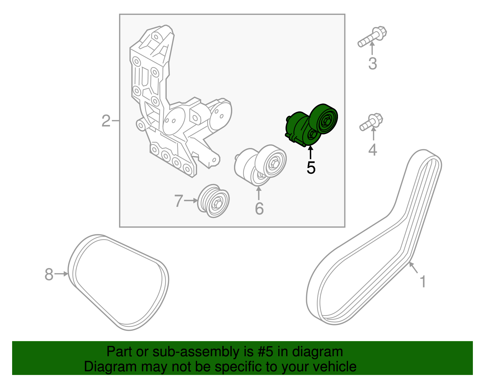 25281-2G663 - Serpentine Tensioner 2011-2016 Kia Optima | Kia.Parts Store
