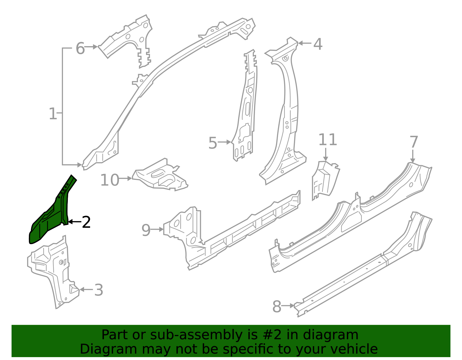 2015-2024 Ford Edge | Upper Reinforced | FT4Z-5802509-A | Walls' Ford Parts