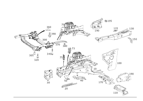 Wheelhouse, Front Subframe for 2022 Mercedes-Benz E 450 | Mercedes-Benz ...