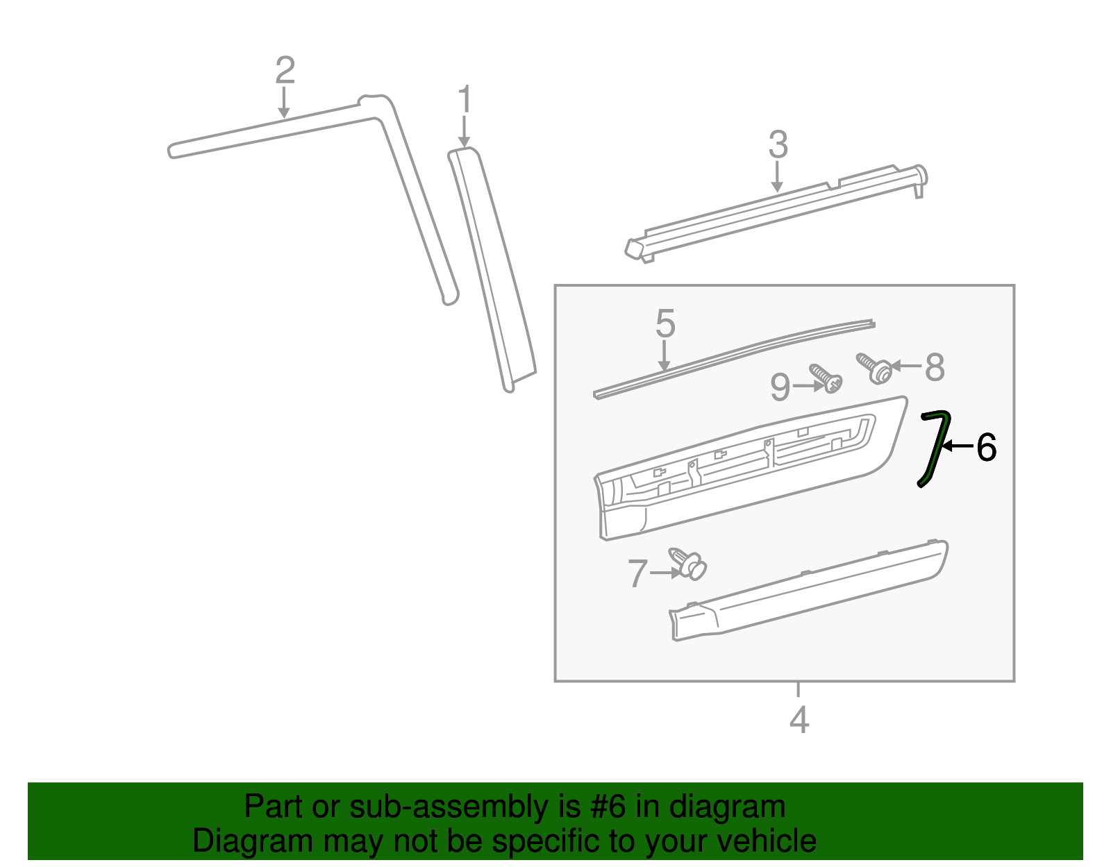 2016-2021 Toyota Land Cruiser Body Side Molding Rear Seal 75798-60120 ...