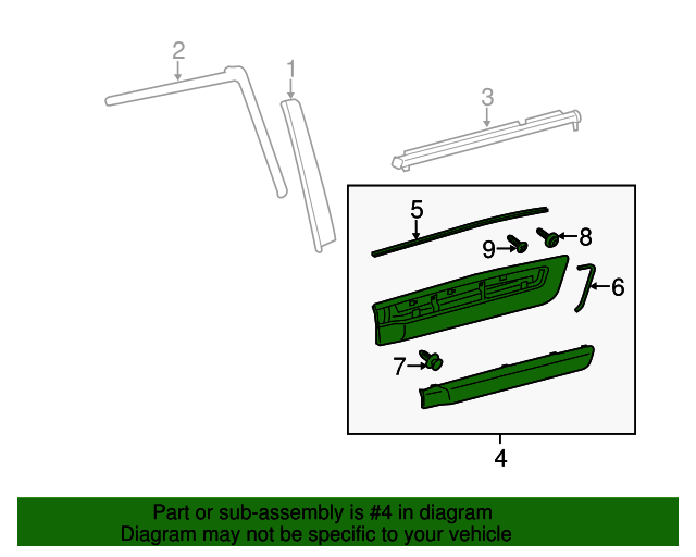 75076-60120-C0 - Body Side Molding - 2013-2015 Toyota Land Cruiser ...