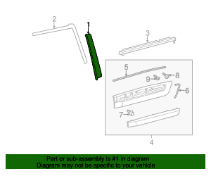 2013-2021 Toyota Land Cruiser Frame Molding 75762-60060 | Toyota Parts ...