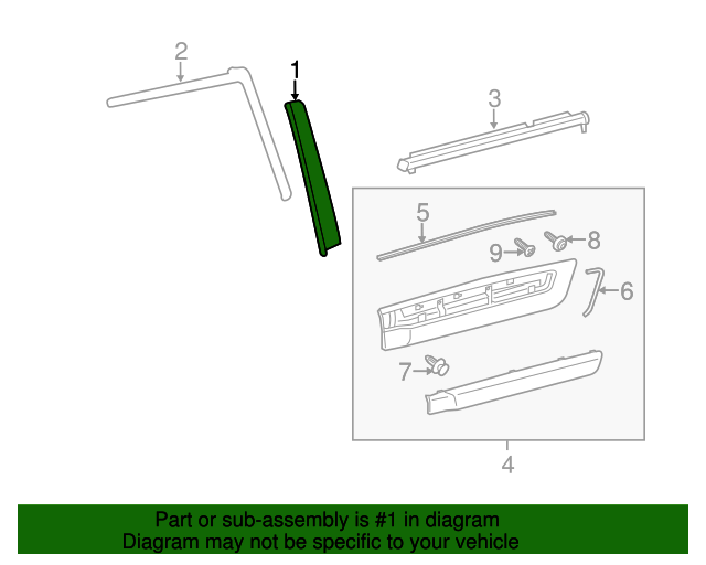 75762-60060 - Frame Molding - 2013-2020 Toyota Land Cruiser | Nucar ...