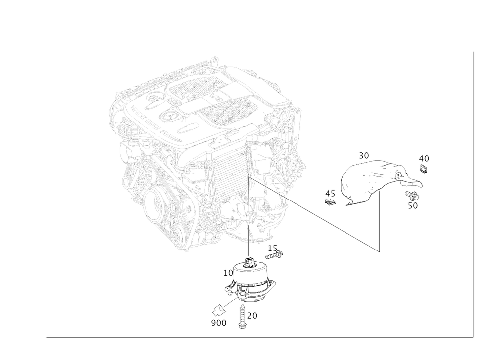 221-240-14-18 - Engine Mount 2011-2020 Mercedes-Benz | Mercedes-Benz ...