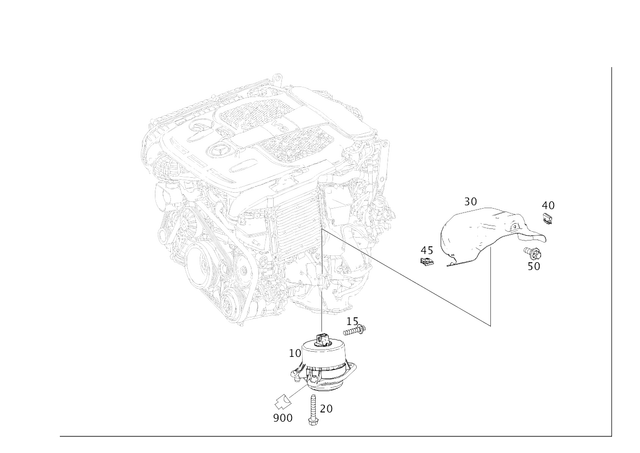 222-240-22-00 - Engine Mount 2014-2017 Mercedes-Benz S63 AMG | Mercedes ...
