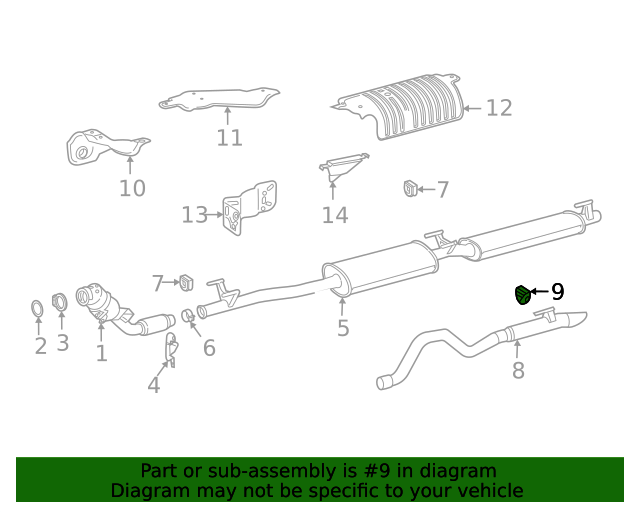 9014920144 - Tailpipe Hanger 2019-2021 Mercedes-Benz | Mercedes-Benz ...