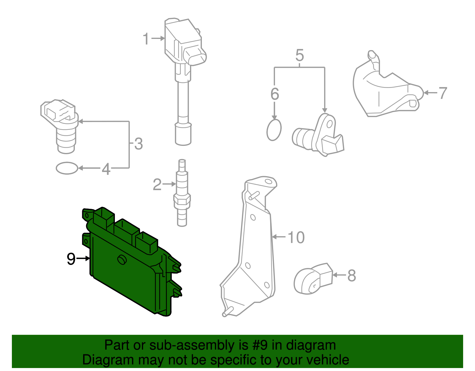 2014-2018 Nissan Versa Note Engine Control Module (ECM) 23703-3VB0A ...