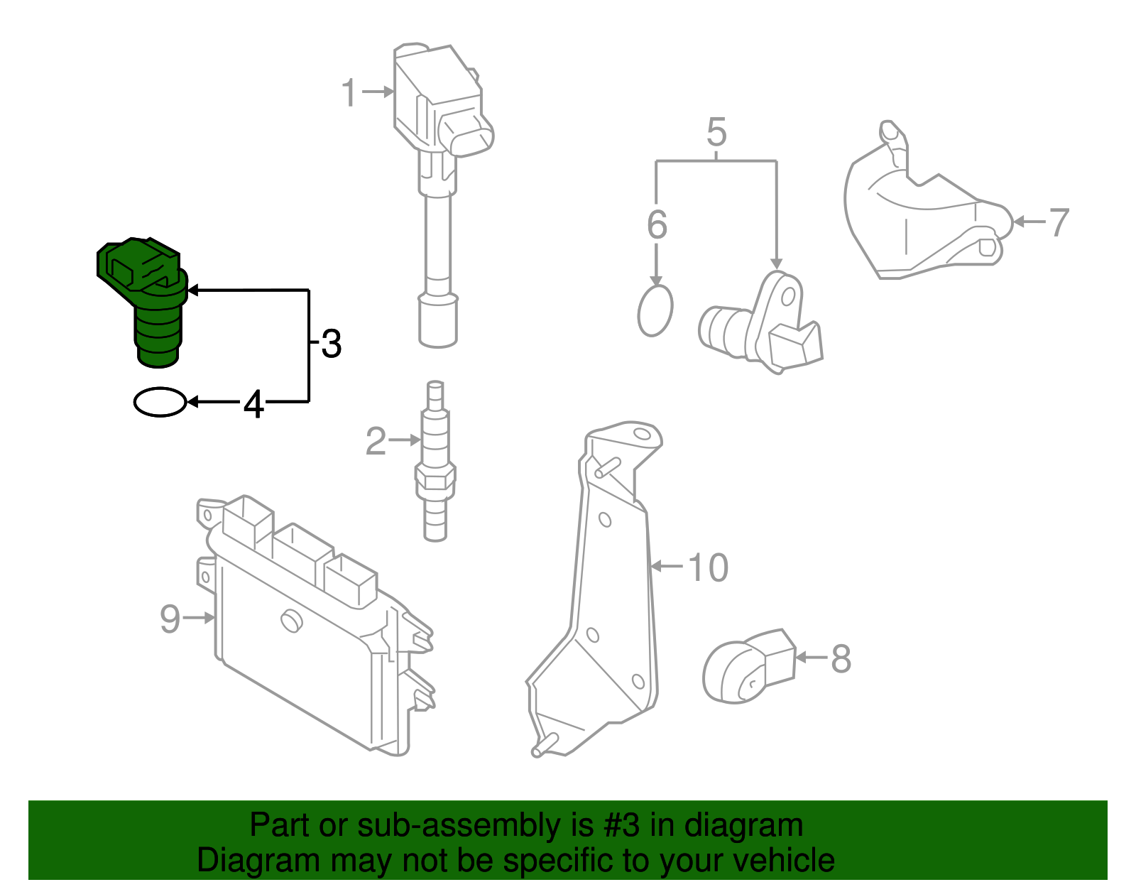 2009-2019 Nissan Camshaft Position Sensor 23731ED03A | Nissan Canada