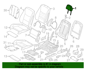 52107362611 - 2012-2020 BMW Headrest Leather 521030 (52-10-7-362-611 ...