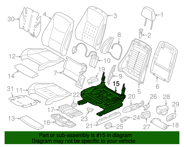 52107243527 - 2012-2019 BMW Seat Adjuster (52-10-7-243-527) | BMW of ...