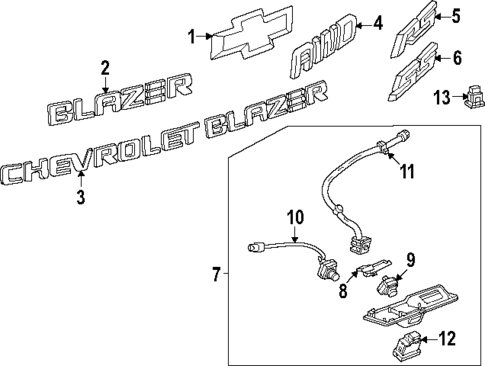 Exterior Trim - Lift Gate for 2025 Chevrolet Blazer EV | GMPartsDirect.com