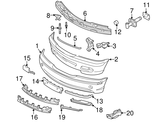 51117030617 - 2002-2005 BMW Bumper Cover Guide (51-11-7-030-617) | BMW ...