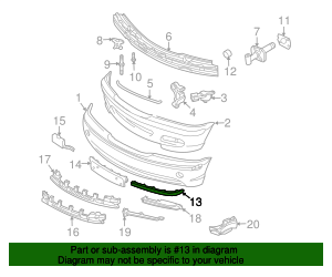 51-11-7-030-607 - Bumper Trim 2002-2005 BMW | AutoNationParts.com