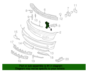 Genuine BMW 51-11-7-030-619 | Bumper Cover Support | FREE Shipping on ...