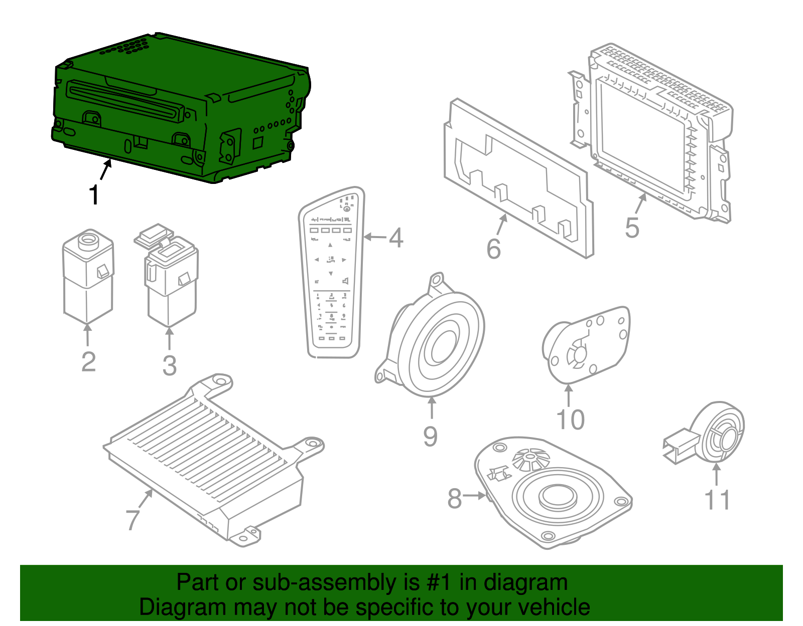 36001114 - Radio Control Unit 2015-2016 Volvo | AutoNation Parts