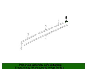 2003-2008 Honda Pilot Roof Molding 74309-S9V-A10ZA | OEM Parts Online