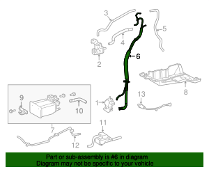 17308-0P030 - Vapor Hose 2009-2010 Toyota Sienna | Longo Toyota Parts