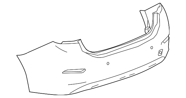 2016-2019 Chevrolet Cruze Rear Bumper Cover 19354103 GM | GMPartsDirect.com