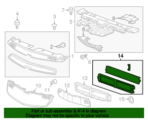 2011-2014 Chevrolet Cruze Front Bumper Shutter 95439803 GM ...