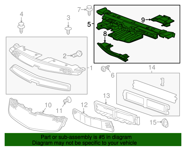 94560622 - Front Grille Support Reinforcement 2011-2014 Chevrolet Cruze ...