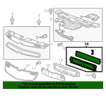 2011-2014 Chevrolet Cruze Front Bumper Shutter 95439803 GM ...