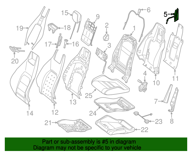 207-910-93-06-9051 - Seat Back Recliner Adjustment Handle - 2014-2017 ...