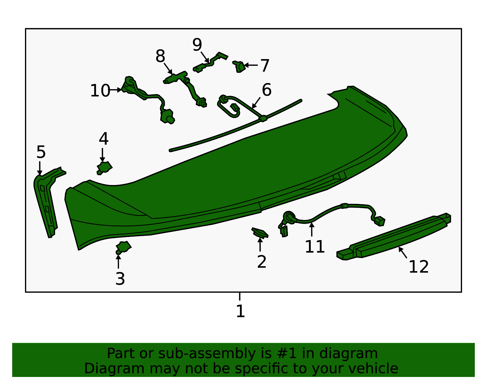 2020-2025 Cadillac XT6 Primed Rear End Spoiler 84874332 | TascaParts.com