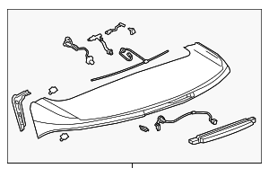 2020-2025 Cadillac XT6 Primed Rear End Spoiler 84874332 | TascaParts.com
