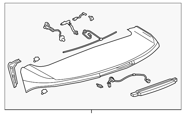 2020-2022 Cadillac XT6 Primed Rear End Spoiler 84874332 | GMPartsDirect.com