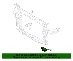 64156-P2000 - Radiator Support Panel Reinforcement 2021-2023 Kia ...