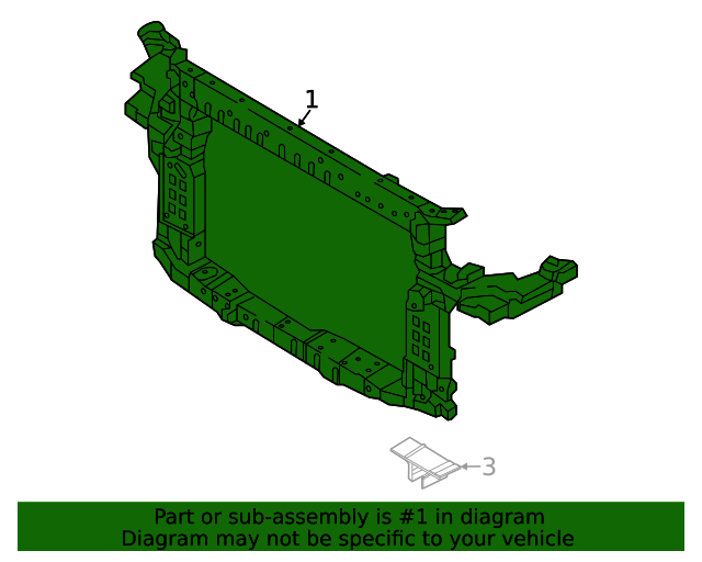 64101-R5000 - Radiator Support Panel - 2021-2023 Kia Sorento | Kia Auto ...