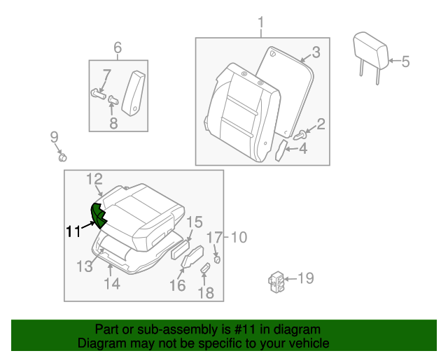 87361-ZC00A - Pad 2005-2015 Nissan | Nissan Parts & Accessories Online