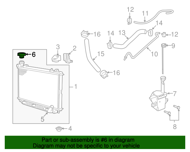 13502509 - 20 P.S.I. Radiator Cap 2008-2024 GM | Big 3 Auto Parts