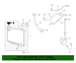 13502509 - 20 P.S.I. Radiator Cap 2008-2024 GM | Big 3 Auto Parts