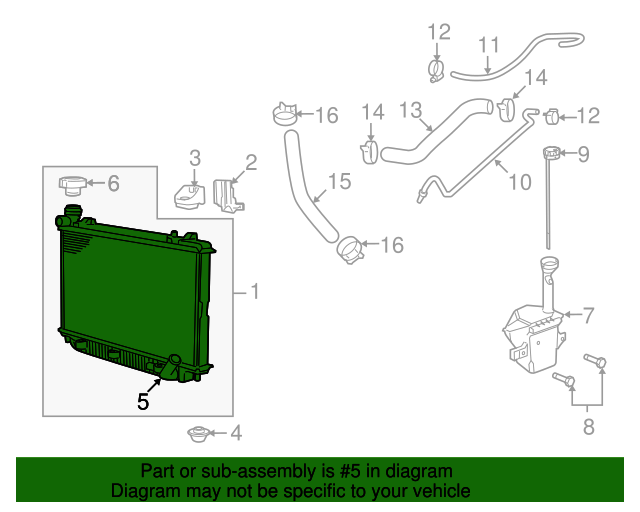 2008-2017 GM Engine Coolant Pipe 92191924 | TascaParts.com