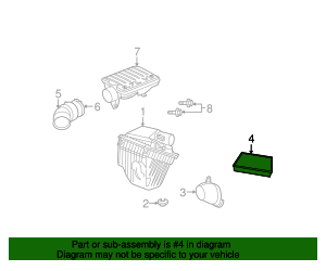 2007-2012 Mopar Air Filter 68037059AA | TascaParts.com