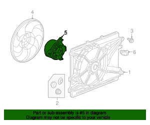 2007-2015 GM Engine Cooling Fan Motor 89019144 | AutoNationParts.com