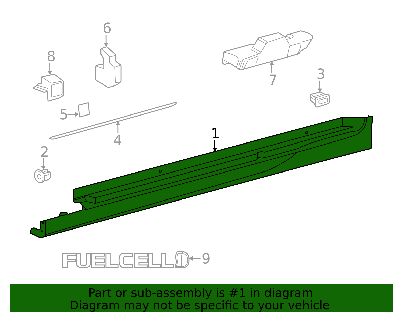 2021-2024 Toyota Mirai 2021-2024 Toyota Mirai - Rocker Molding 75851 ...