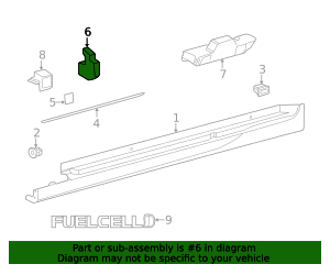 76927-62010 - Rocker Molding Protector 2021-2023 Toyota Mirai | Longo ...