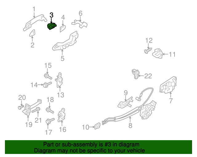 Genuine Exterior Door Handle Cover for 2011-2015 Hyundai Sonata | Part ...