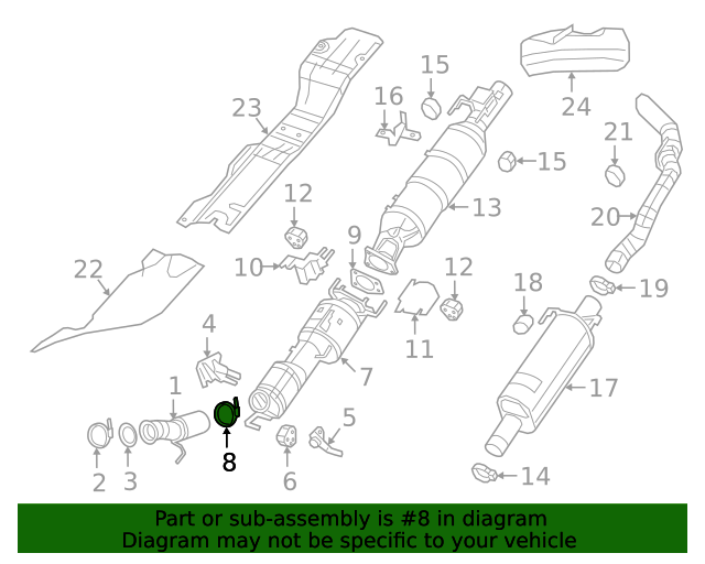 2019 Ram Front Pipe Clamp 68408739AB | TascaParts.com