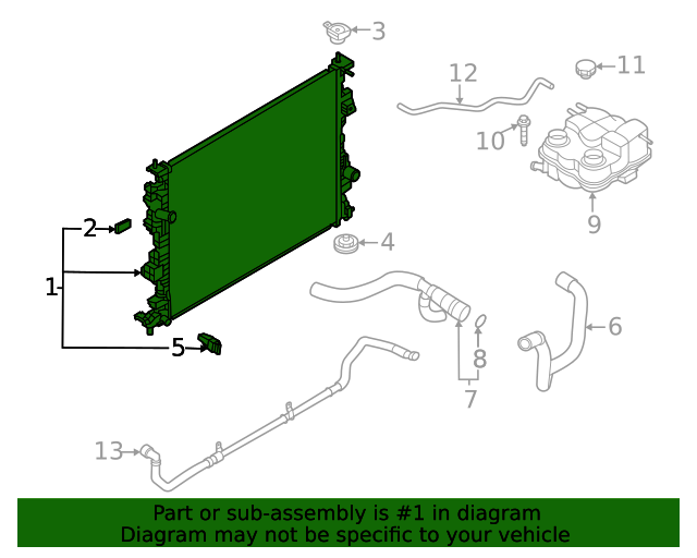 2020-2021 Ford Escape Auxiliary Radiator LX6Z-8005-C | QuirkParts
