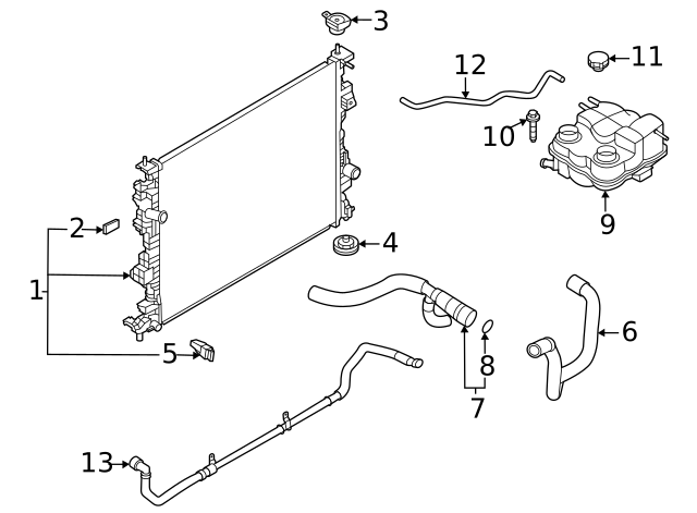 2020-2021 Ford Escape Auxiliary Radiator LX6Z-8005-C | TascaParts.com