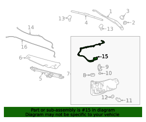2021-2024 GM Windshield Washer Pump Hose 84744469 | GMPartsDirect.com
